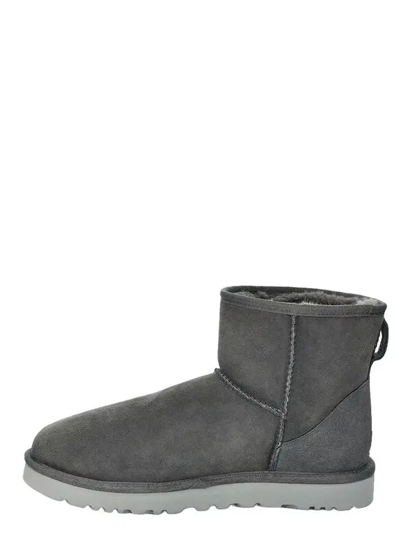 UGG Classic Mini Fleece Lined Ankle Boots - Dark Gray