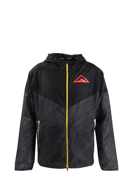 Nike Windrunner Hooded Trail Running Jacket - Black