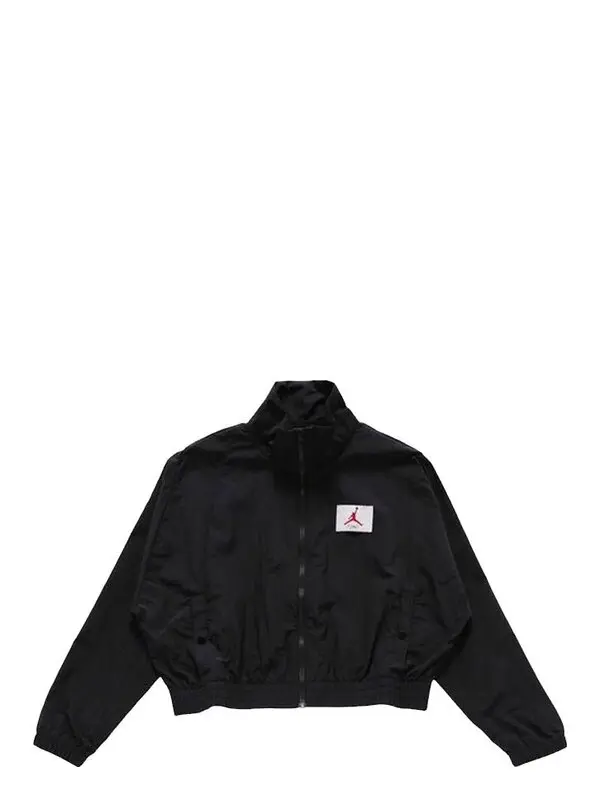 JORDAN Logo Print Zip-up Track Jacket - Black