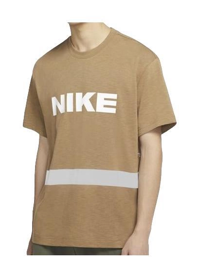 Nike Round Neck Casual Short Sleeve - Brown
