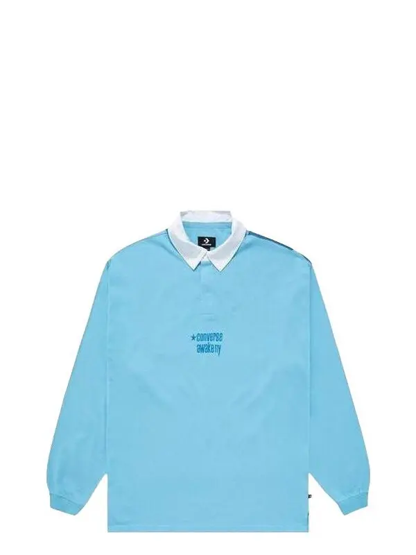 CONVERSE X Awake Ny Rugby Shirt - Baltic Sea
