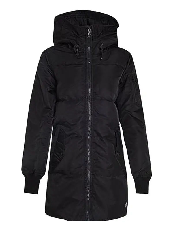 CONVERSE Long Down Jacket - Black
