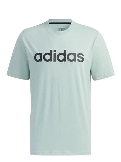 Adidas Neo Logo Printing Sports Round Neck Short Sleeve Green - Multi-color
