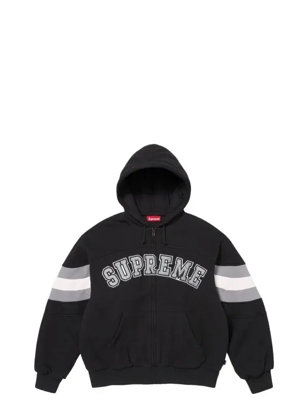 Supreme Ss26 Filled Zip Up Hooded Sweatshirt - Black