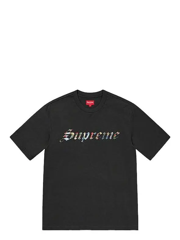 Supreme Week 6 Floral Applique Shirt Flowers Logo Short Sleeve - Multi-color