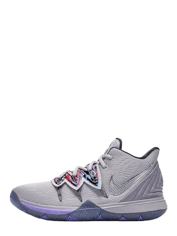 Nike Kyrie 5 "graffiti" High Top Basketball Sneakers - Grey