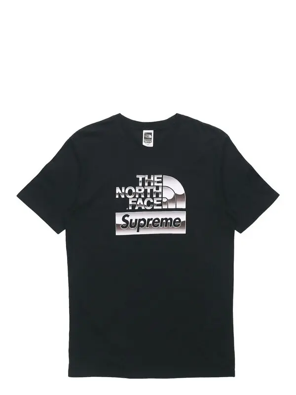Supreme Ss18 X The North Face Metallic Logo Tshirt Logo Tee - Black