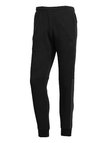Adidas Pattern Lacing Elastic Waistband Sports Pants - Black