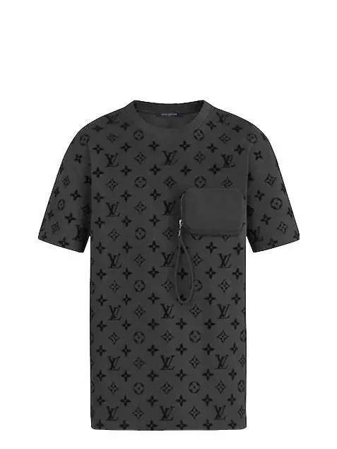 LOUIS VUITTON Monogram Pocket Short Sleeve T-shirt - Light Grey