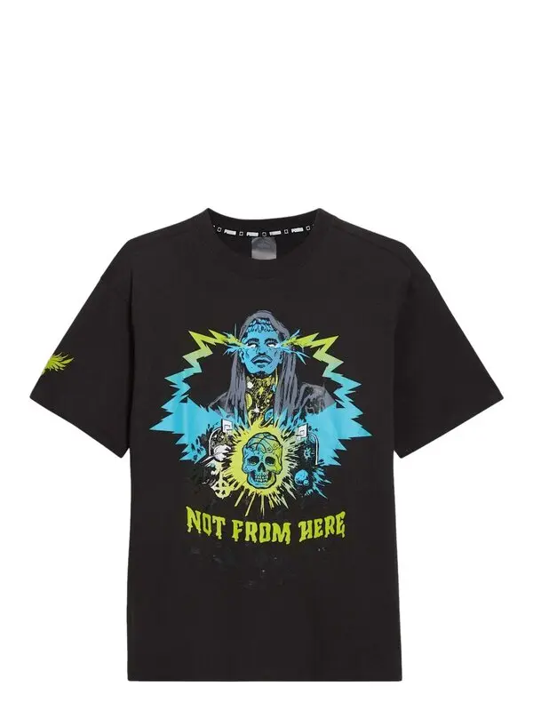 PUMA X Melo Blue Hive Basketball T-shirt 'black - Black/multi-color