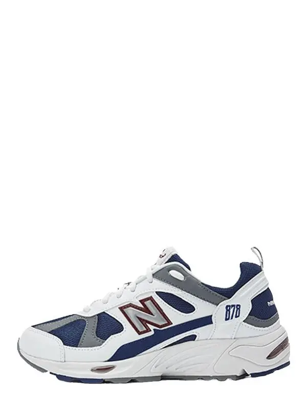 NEW BALANCE 878 Series Leather Sneakers - White/blue
