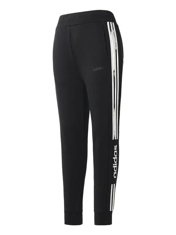 Adidas Neo Side Logo Printing Slim Fit Casual Sports Long Pants - Black