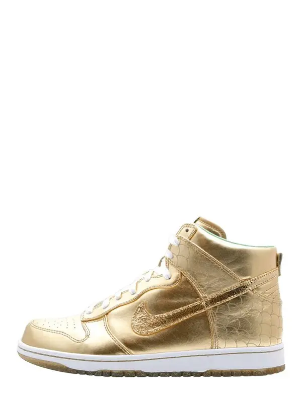 Nike Dunk High Premium Sneakers - Metallic Gold/mtllc Gold-trmln