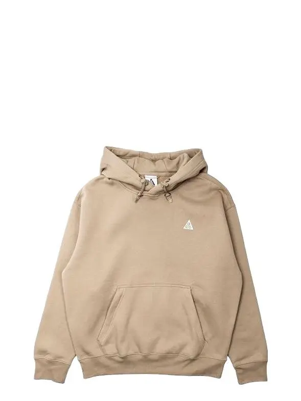 Nike Series Embroidered Logo Hooded Pullover - Khaki