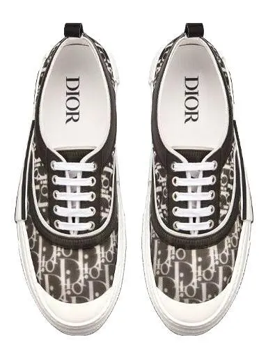 Dior B23 Low Top Sneakers - Black/white