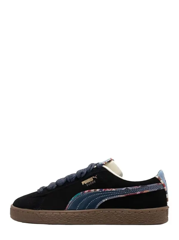 PUMA Suede Bz Emb Casual Sneakers - Black/navy/marzipan