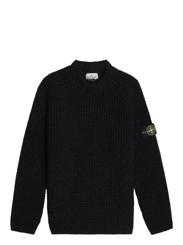 Stone Island President's Wool Sweater - Black