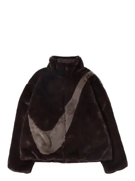 Nike Oversized Swoosh Logo Jacket - Velvet Brown