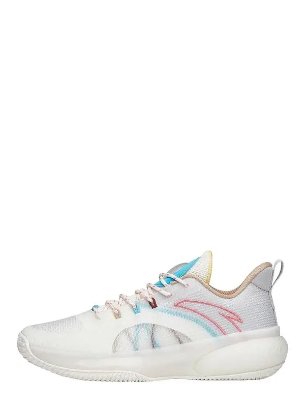 ANTA Cement Bubble Basketball Shoes - White/grey/blue