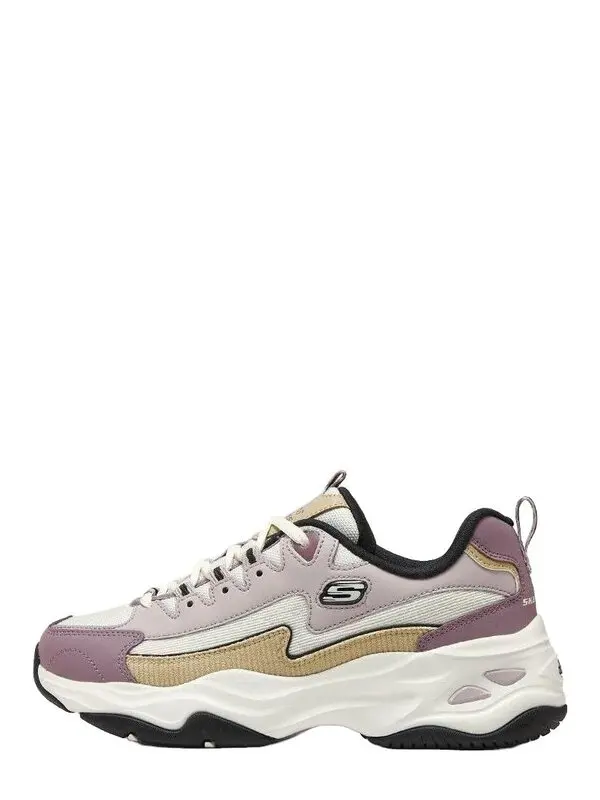 Sketchers Dlites 1.0 Athletic Sneakers - Purple/beige/yellow