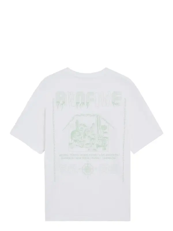 LI-NING Badfive Graphic Loose Fit T-shirt 'white - White/green