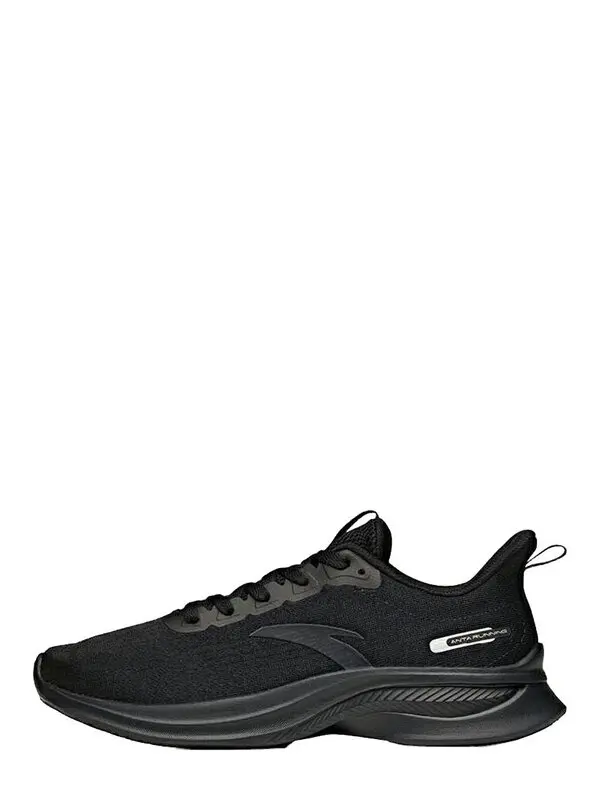 ANTA Athletic Lace-up Sneakers - Black/silver