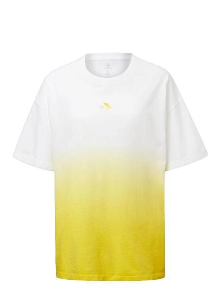CONVERSE Logo Printing Gradient Short Sleeve T-shirt - Yellow
