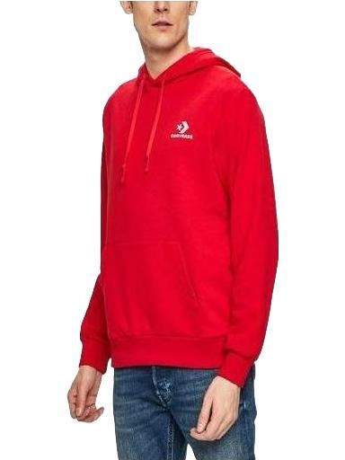 CONVERSE Star Chevron Embroidered Pullover Hoodie - Red