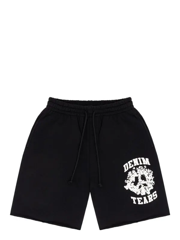 DENIM TEARS Denim University Sweat Shorts - Black/white