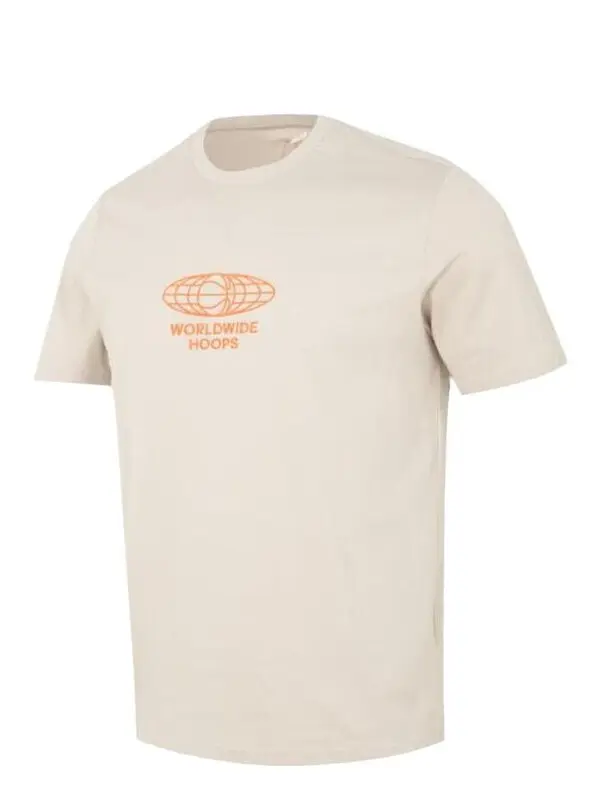 Adidas Polo Estampado Worldwide Hoops Globe Basketball T-shirts Asia Sizing - Beige