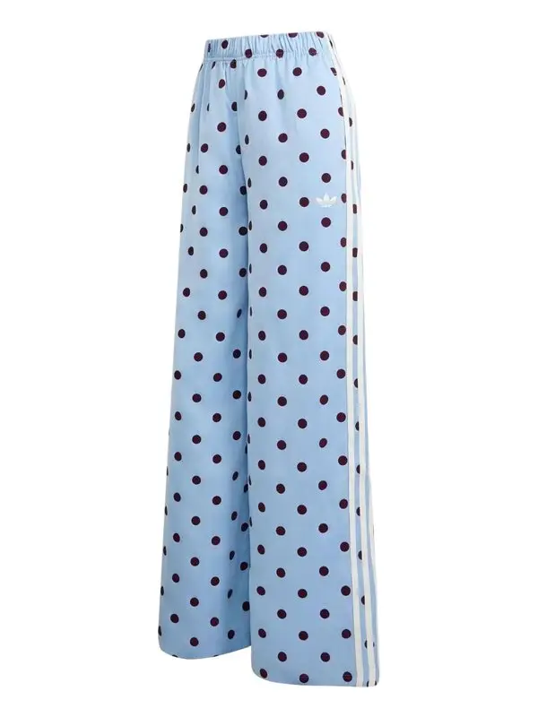 Adidas Satin Polka Dot Wide Leg Pants - Clear Sky