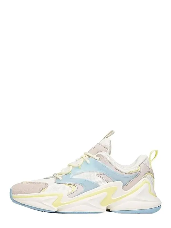 ANTA Athletic Lace-up Sneakers - White/blue/beige