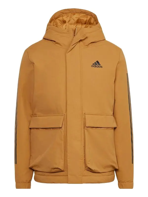Adidas Utilitas 3-stripes Hooded Jacket - Brown