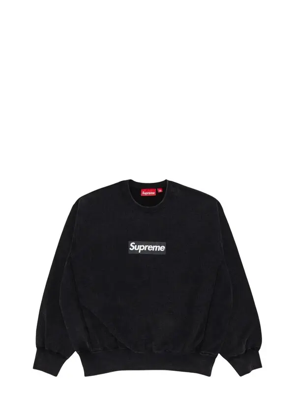 Supreme Washed Box Logo Crewneck - Black