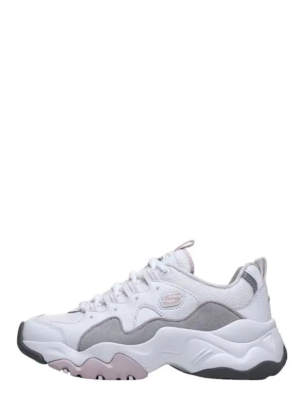 Sketchers D'lites 3.0 Low-top Athletic Sneakers - White/grey