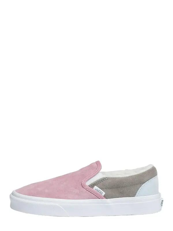 VANS Slip-on Pig Suede Sherpa Casual Shoes - Pink/gray