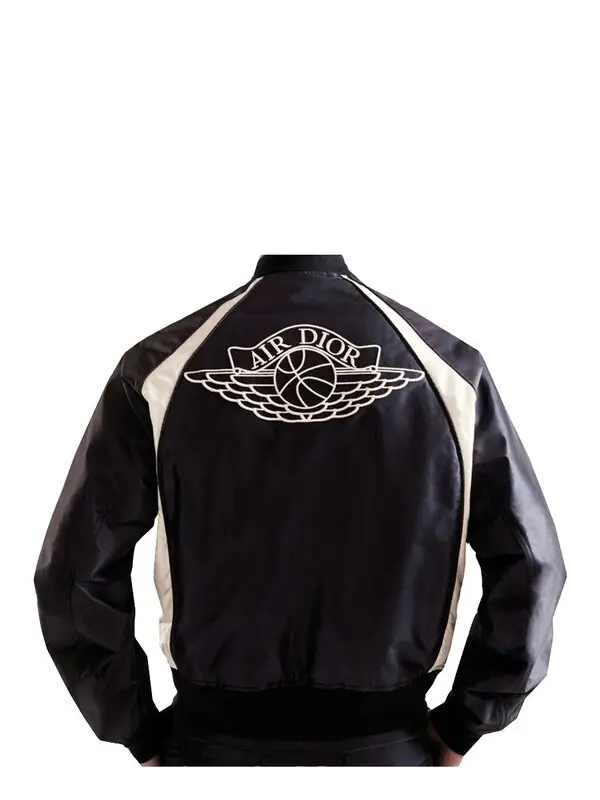 Dior X Air Joint Capsule Spliced Baseball Casual Jacket - Navy