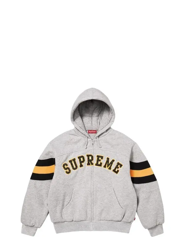 Supreme Zip Up Hooded Sweatshirt - Heather Grey