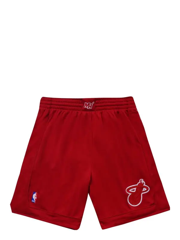 Mitchell & Ness X Nba Miami Heat 2012-13 Christmas Day Basketball Shorts - Red