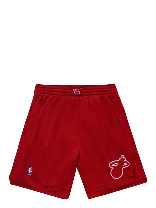 Mitchell & Ness X Nba Miami Heat 2012-13 Christmas Day Basketball Shorts - Red