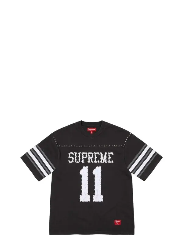 Supreme Ss26 Studded S/s Football T-shirt - Black
