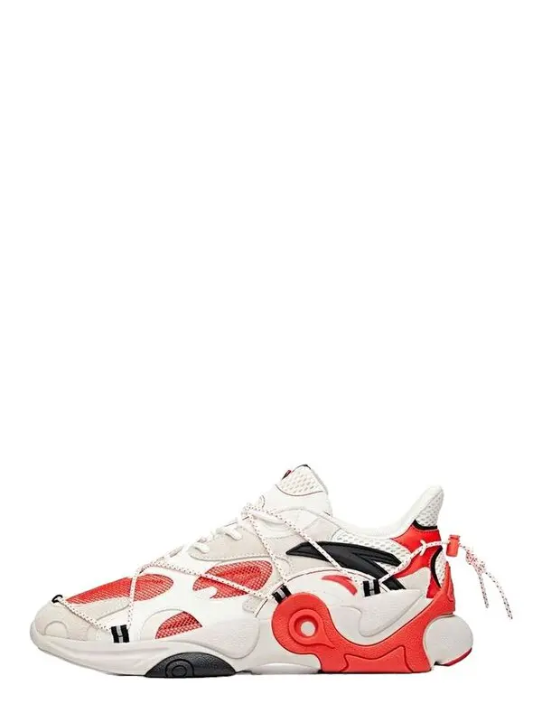 ANTA Split Low Sneakers - White/red/black