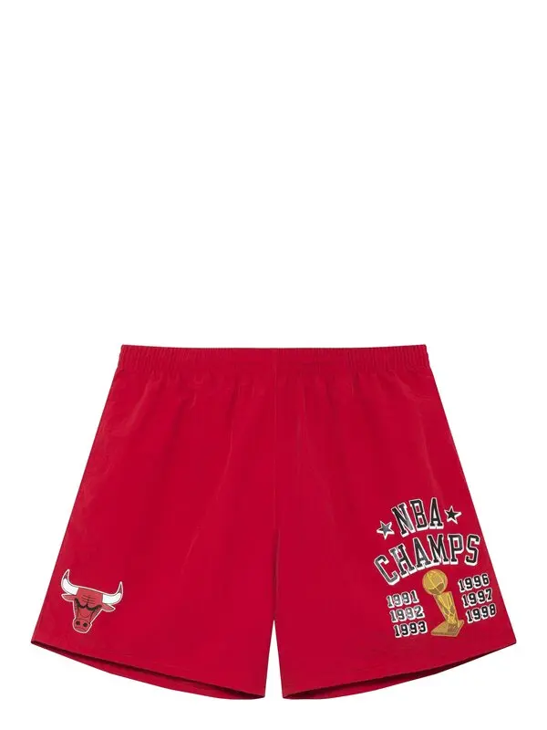 Mitchell & Ness X Nba Chicago Bulls Heritage Woven Shorts - Red