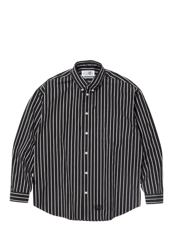 Supreme X Mm6 Maison Margiela Stripe Shirt - Black