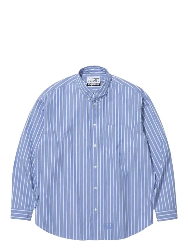Supreme X Mm6 Maison Margiela Stripe Shirt - Blue