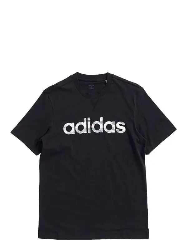 Adidas E Camo Lin Tee Training Sports Round Neck Short Sleeve - Black