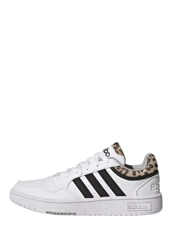 Adidas Hoops 3.0 Leopard Print Sneakers - White/black/brown