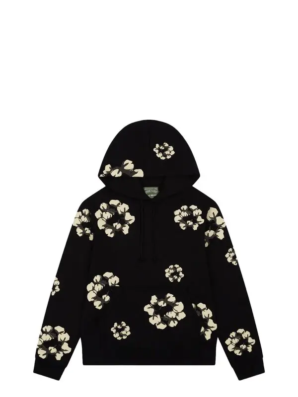 DENIM TEARS X Cactus Plant Flea Market Cotton Wreath Hoodie - Black