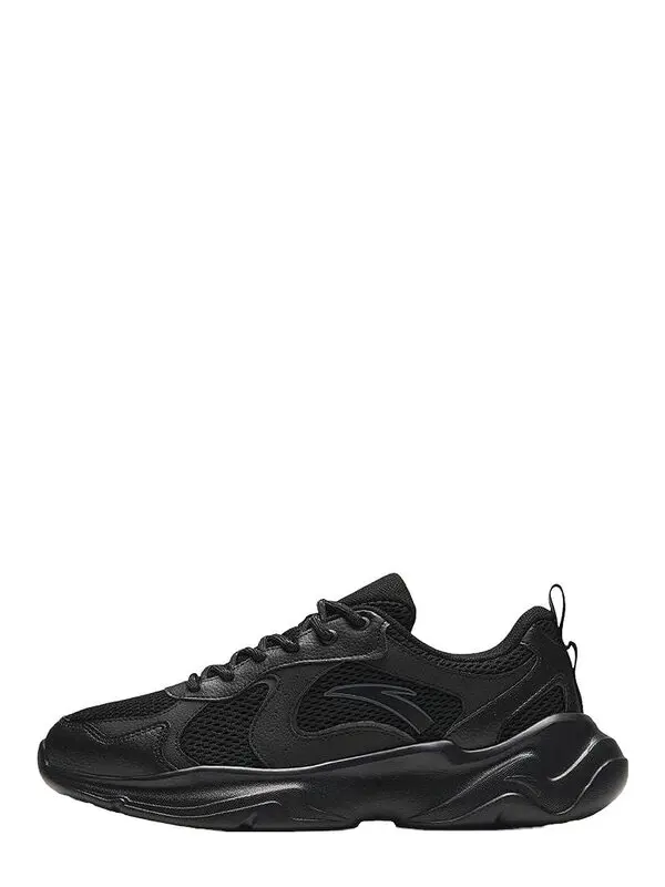 ANTA Casual Lace-up Sneakers - Black