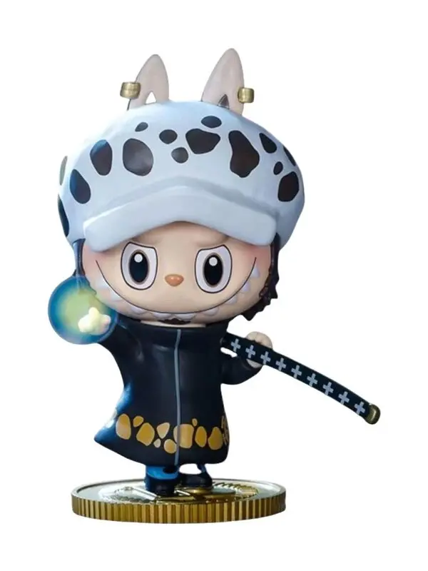 POP MART One Piece The Monsters Labubu Trafalgar Law Collectible Figure - Multi-color